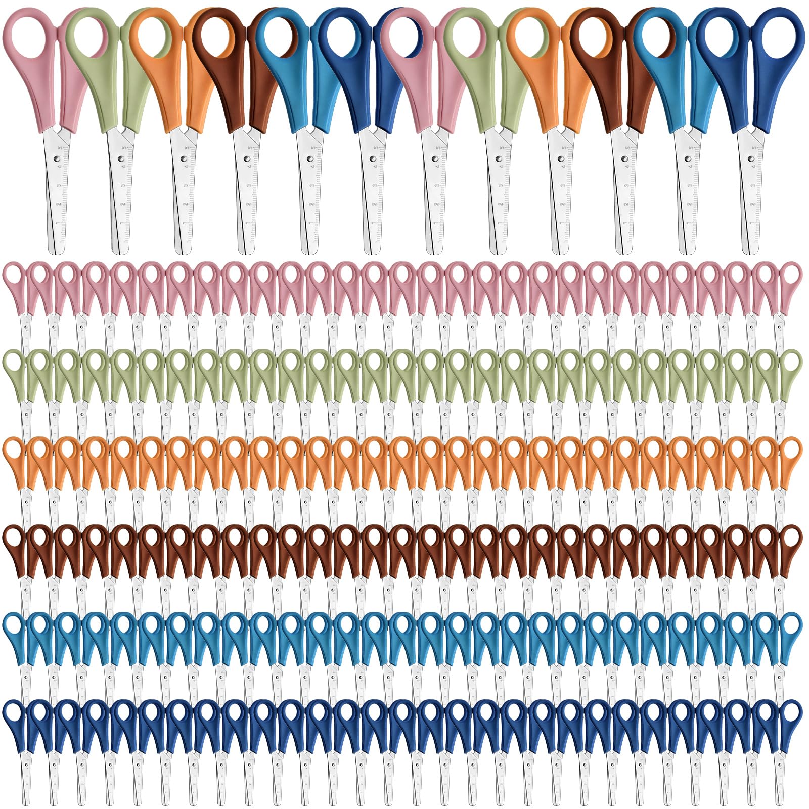 Snapklik.com : 180 Pcs Colorful Scissors Bulk 5cm Scale Blunt Tip ...