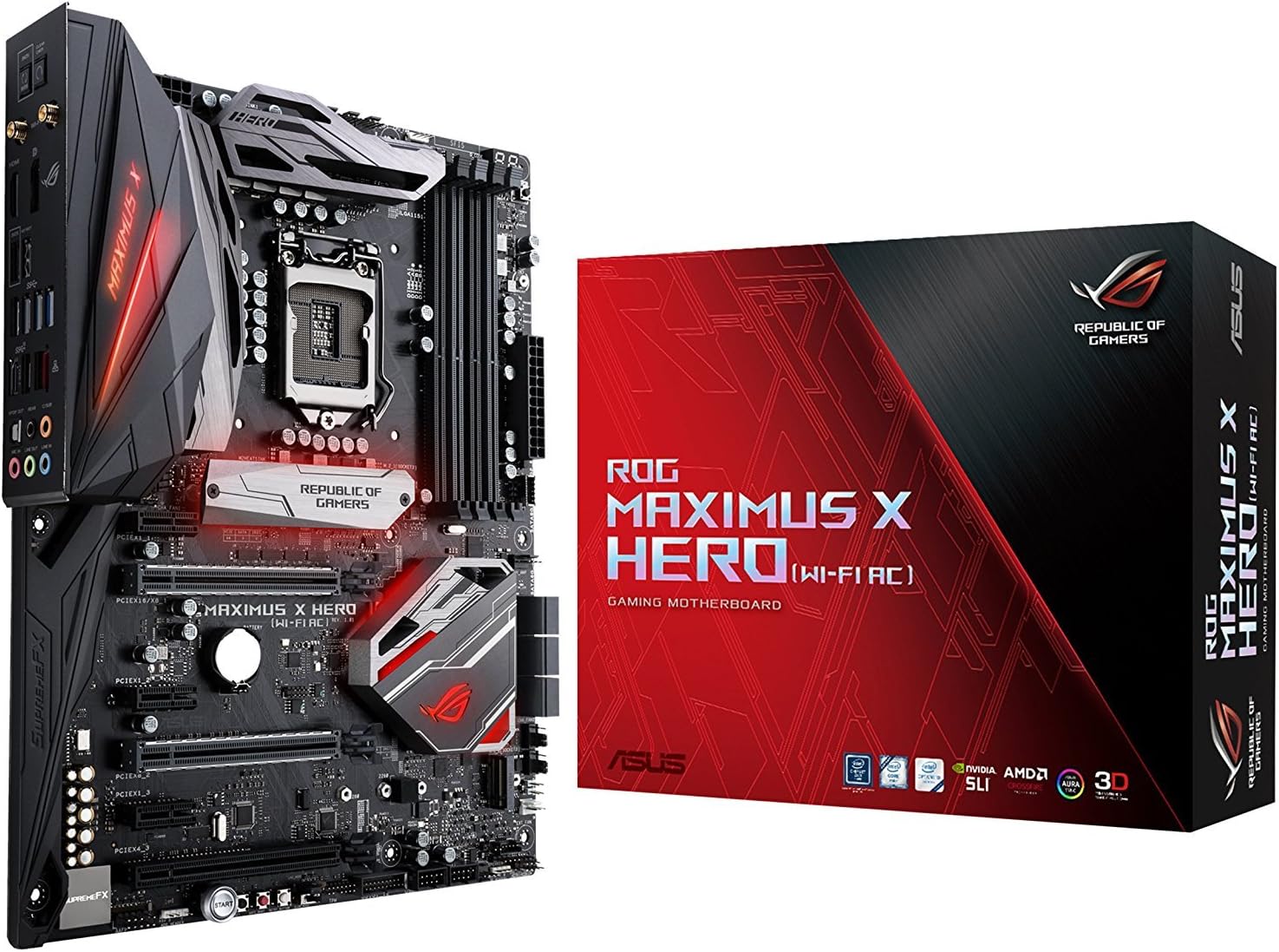 Amazon.com: ASUS ROG Maximus X Hero LGA1151 (Intel 8th Gen) DDR4 DP ...