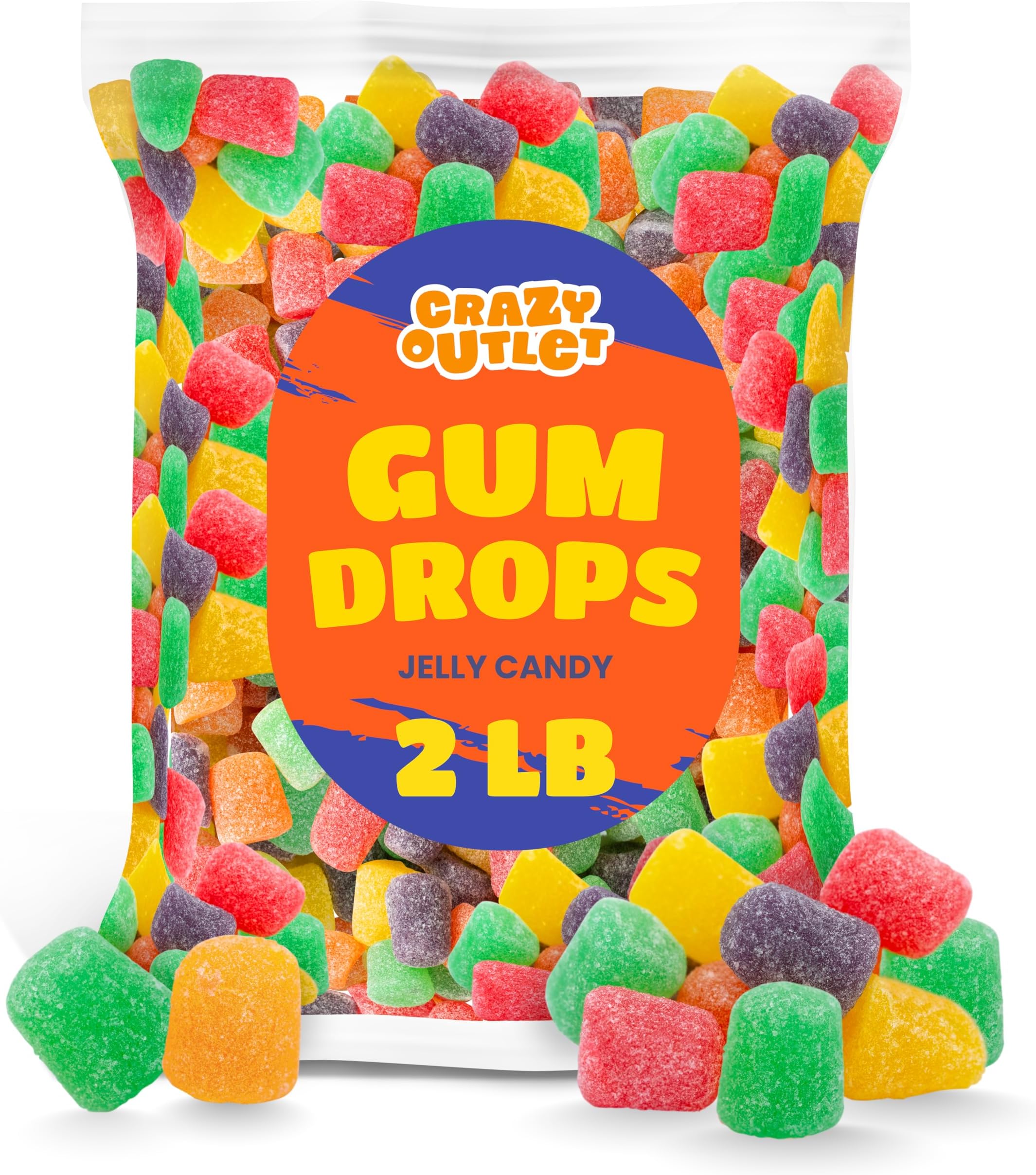 Amazon.com : Gum Drops - 2 Pound Bulk Pack - Jelly Candy - Assorted ...
