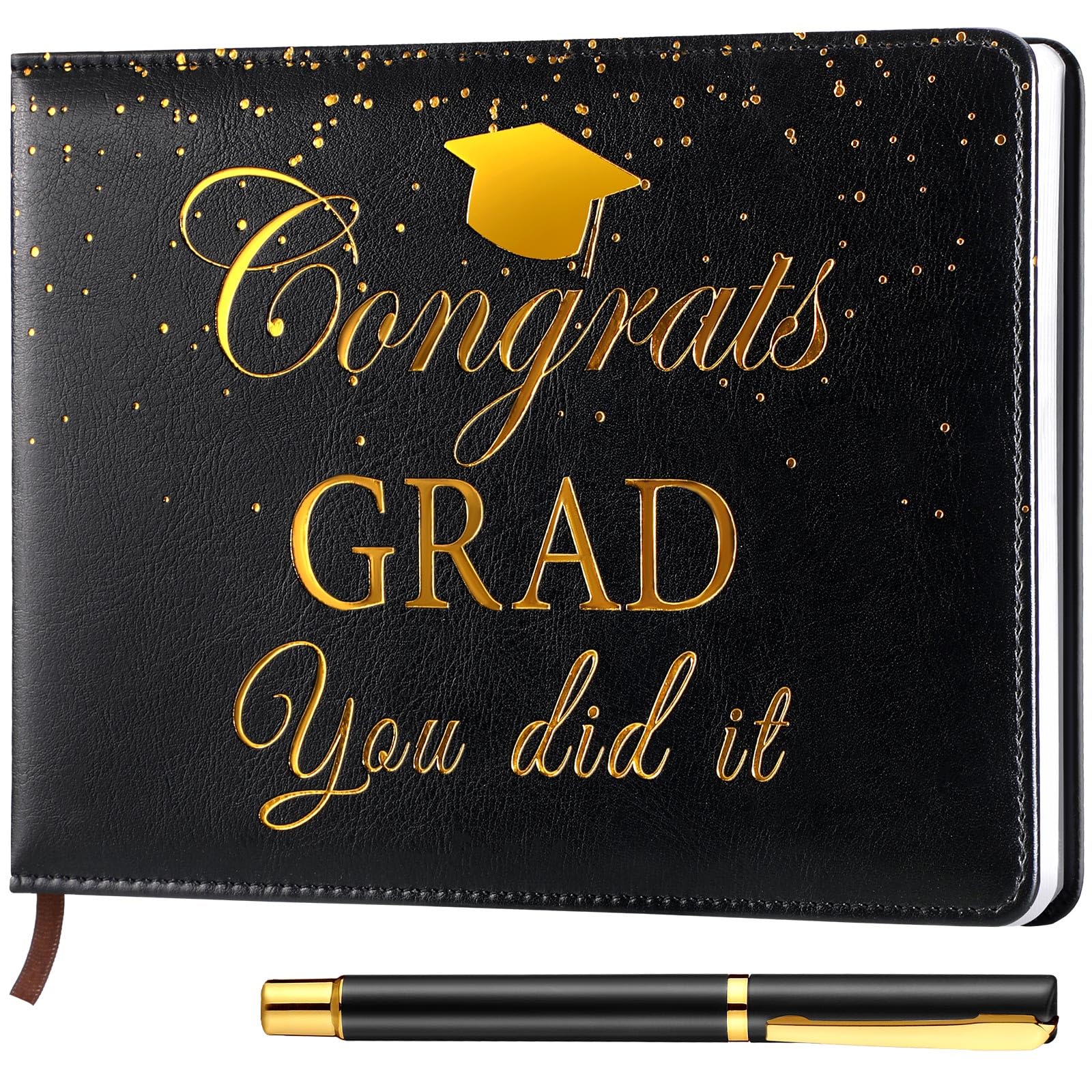 Snapklik.com : Frienda 2026 Graduation Guest Book Leather Guest Sign In ...