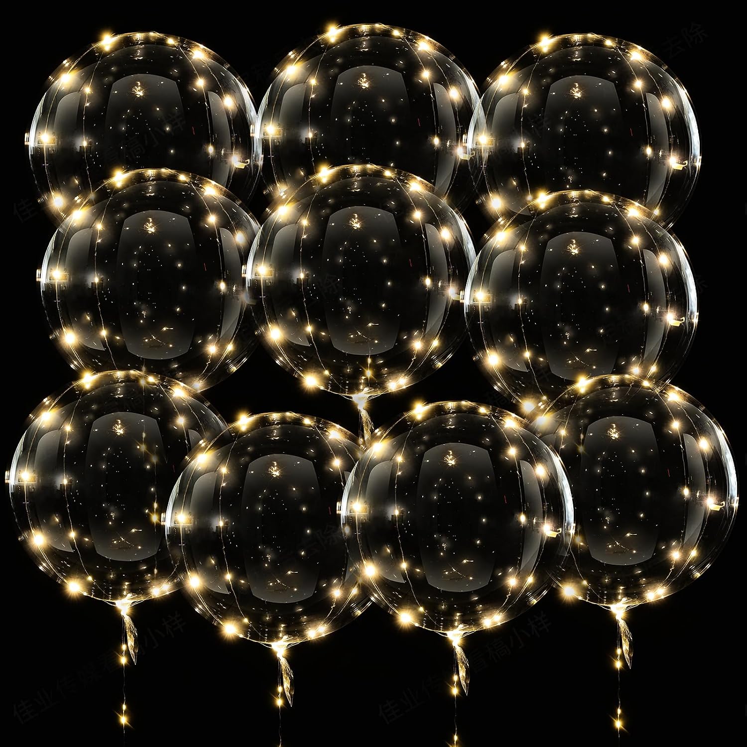 Amazon.com: Kinelark Clear Bobo Balloons with LED String Lights and ...
