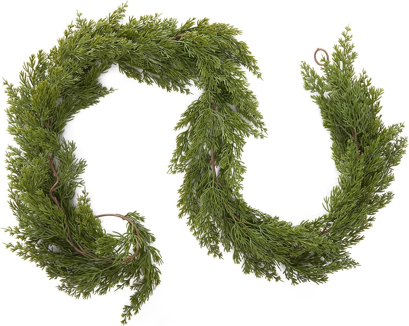 Amazon.com: 9FT Artificial Long Cedar Garlands - Real Touch Winter Pine ...