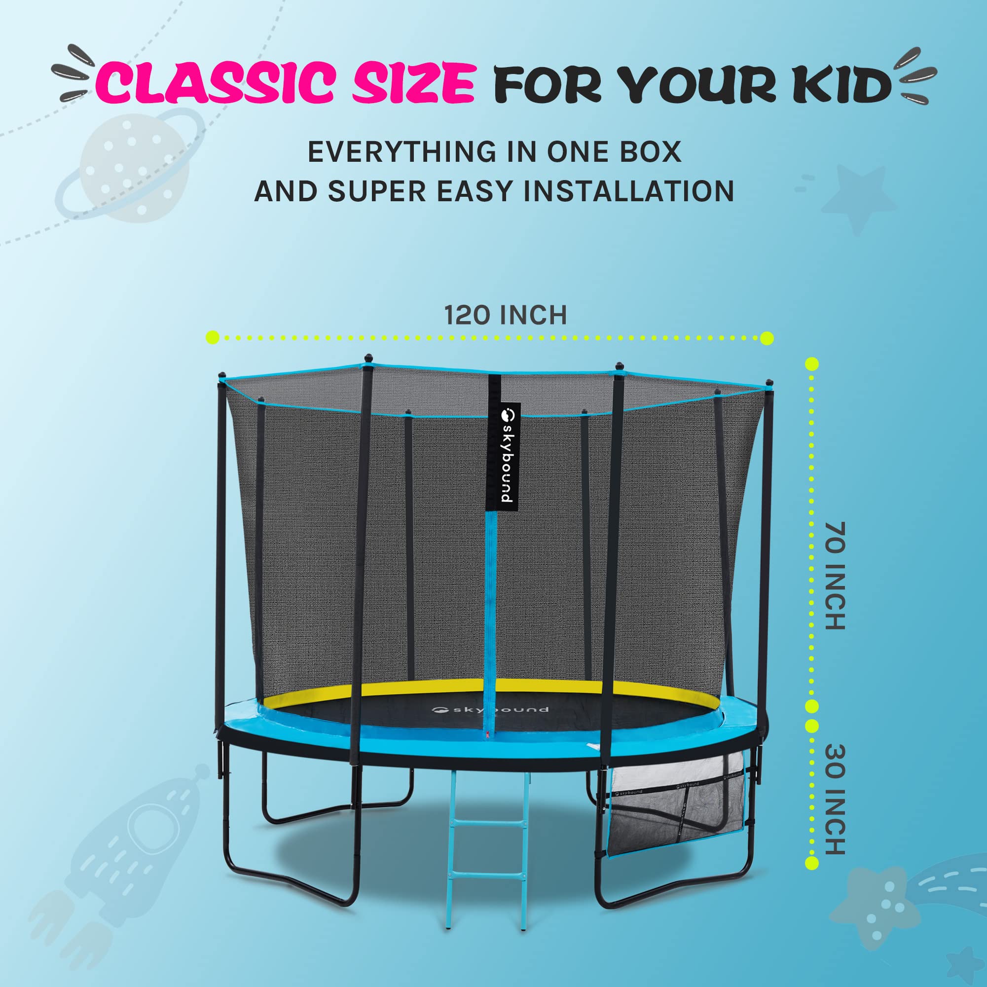 SkyBound Trampoline 10FT 12FT 14FT Trampoline for Kids and Adults ...