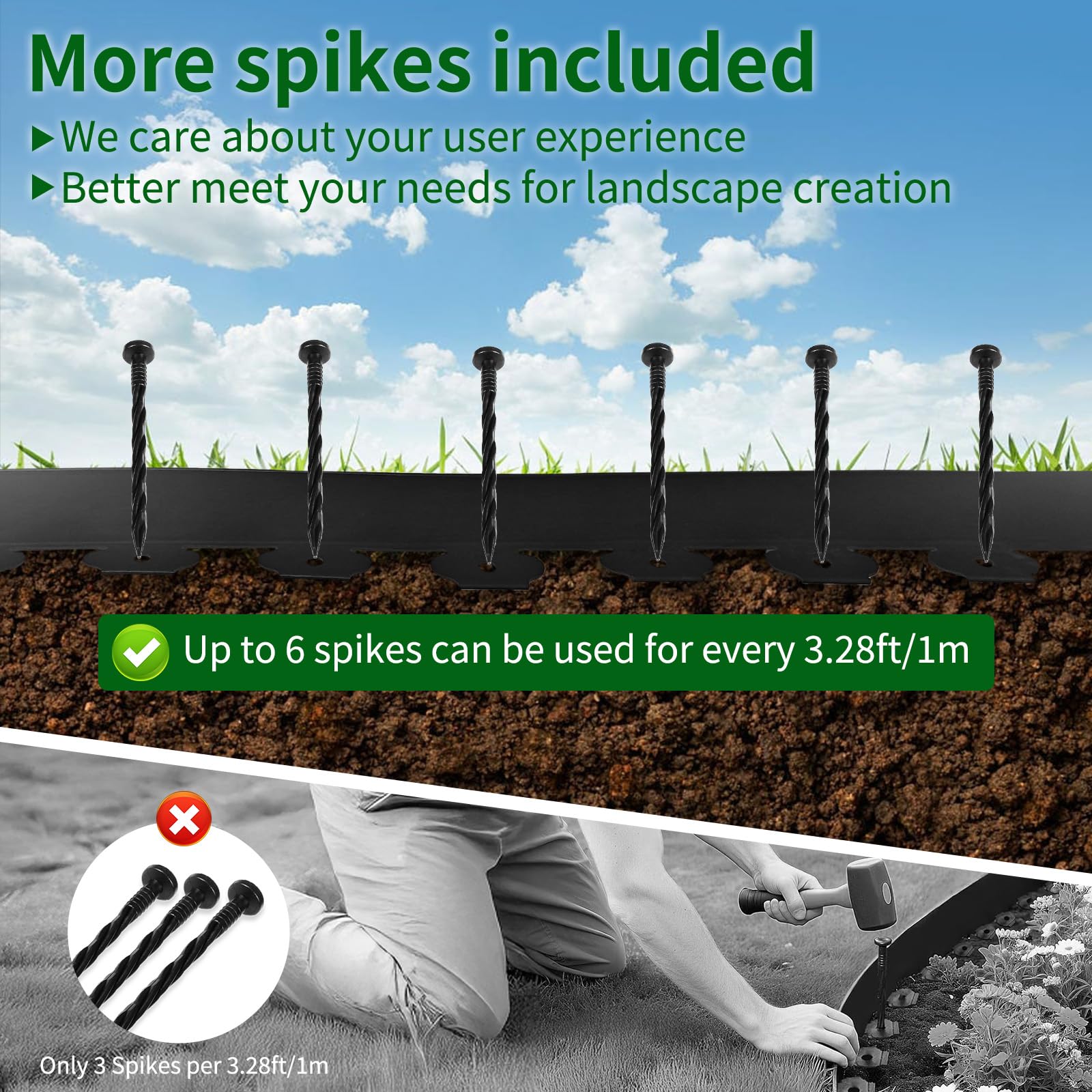 Snapklik.com : AggFencer 4 In X 25 Ft Garden Landscape Edging, No Dig ...