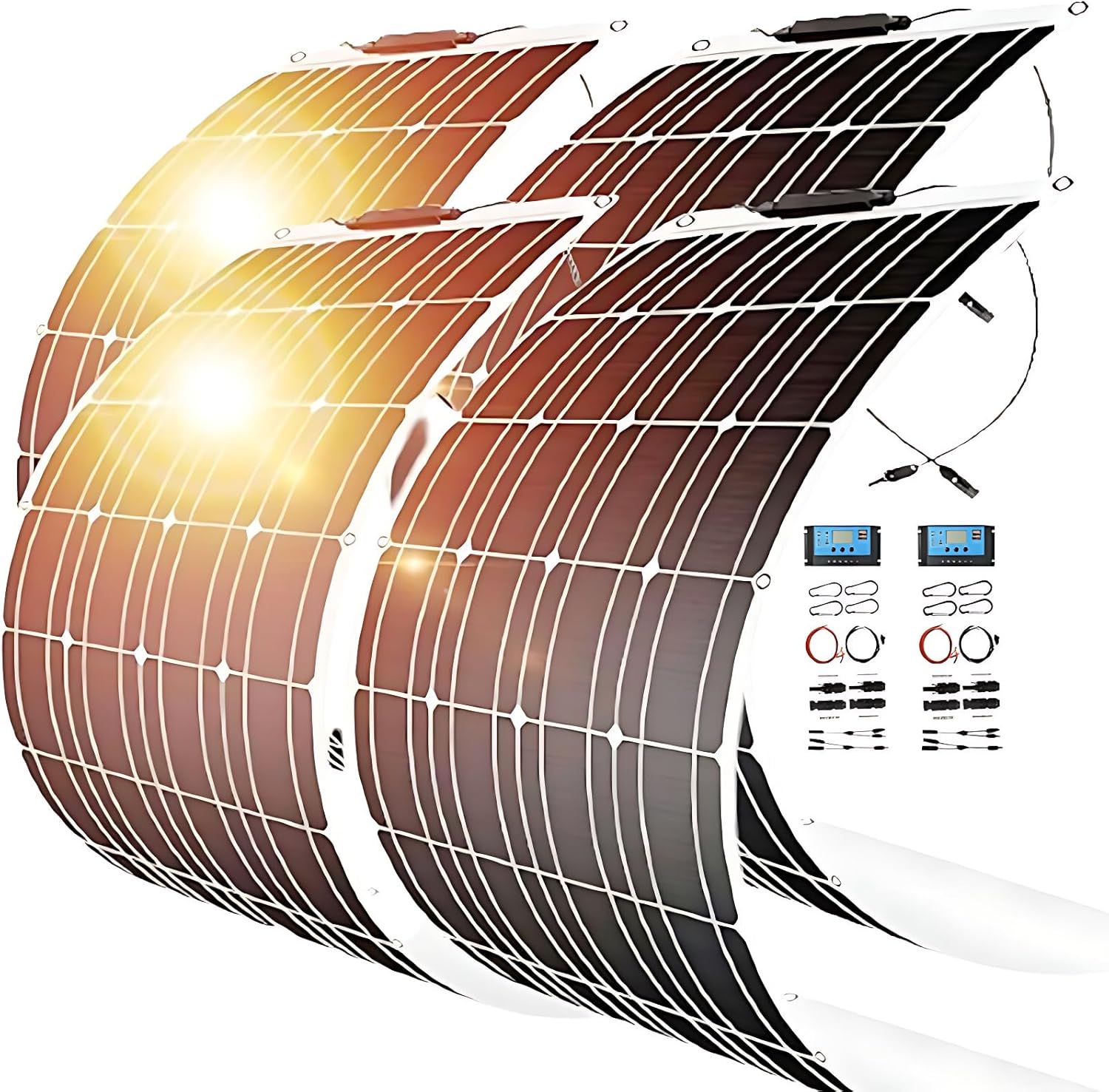 Amazon.com : Flexible Solar Panels 4000 Watt 12-24 Volt 4Pcs 1000W ...