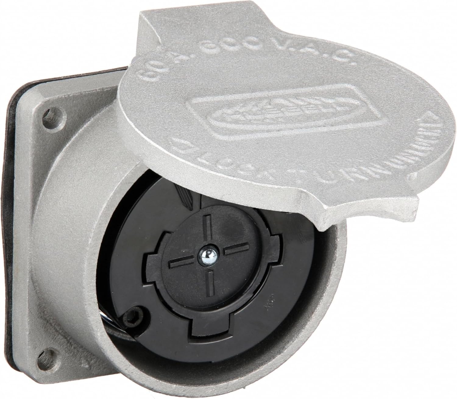 Amazon.com: Locking Receptacle: Non-NEMA, 60 A, 600V AC, Flanged, 3 ...