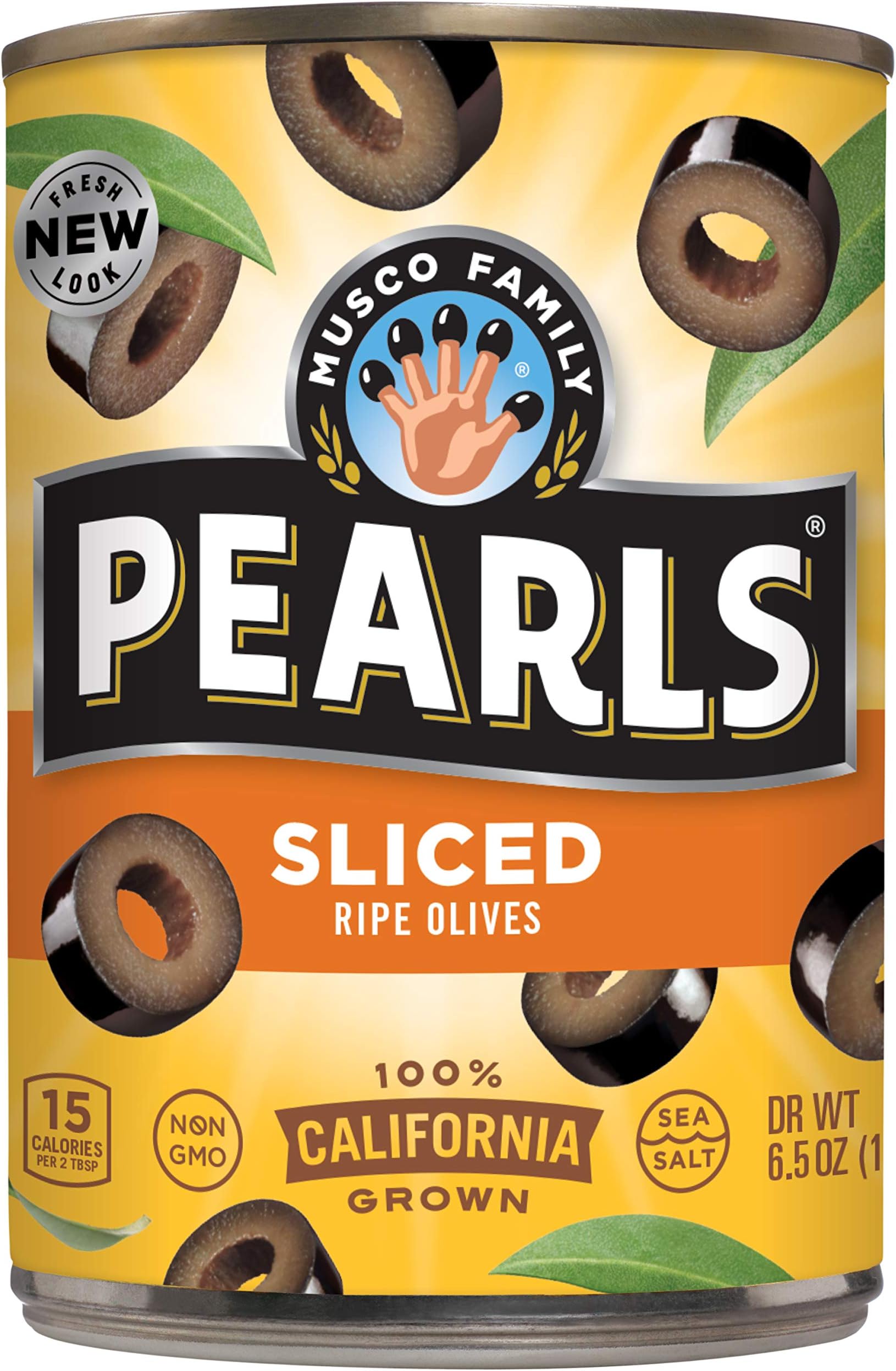 Amazon.com : Pearls, Ripe Pitted, Extra-Large Black Olives, 6 oz, 12 ...