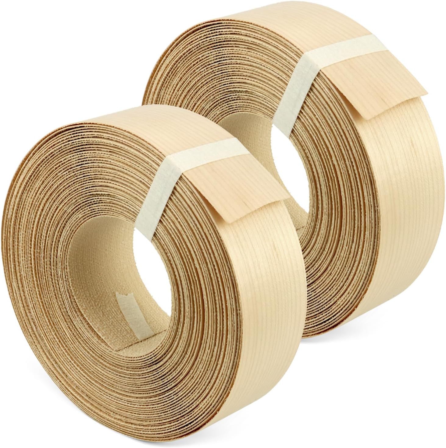 QWORK Real Maple Wood Veneer Edge Banding Tape, 2 Inch x 50 Feet Roll x ...