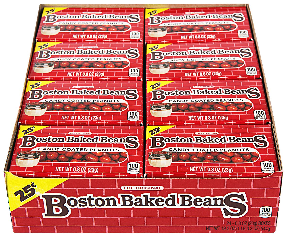 Amazon.com : Boston Baked Beans Candy 0.8 oz Box (24 Boxes) : Grocery ...