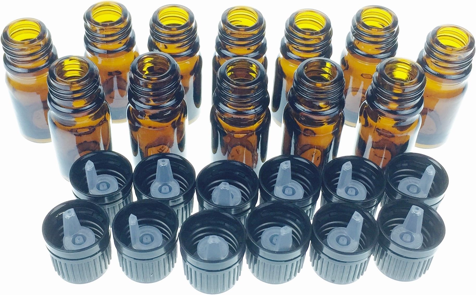 Amazon.com: Wild Essentials 5ml Amber Glass Bottles with Euro Dropper ...