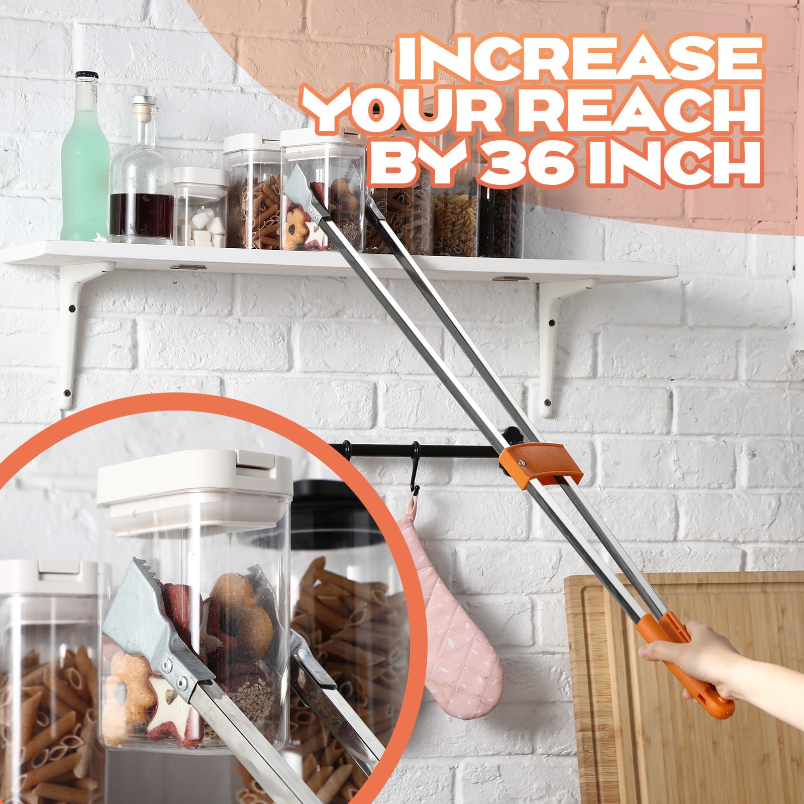 Snapklik.com : 4 Pack 36" Reacher Grabber Tool Lightweight Litter Pick ...