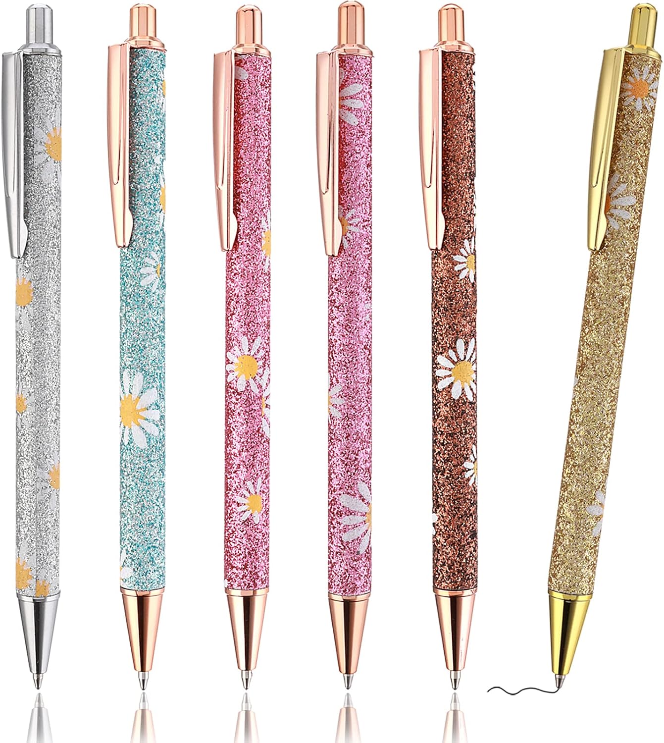 Amazon.com : cobee Bling Pens, 6 Pack 1.0 mm Click Retractable ...