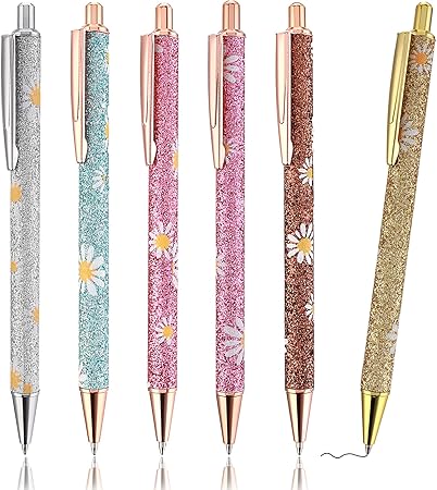 Amazon.com : cobee Bling Pens, 6 Pack 1.0 mm Click Retractable ...