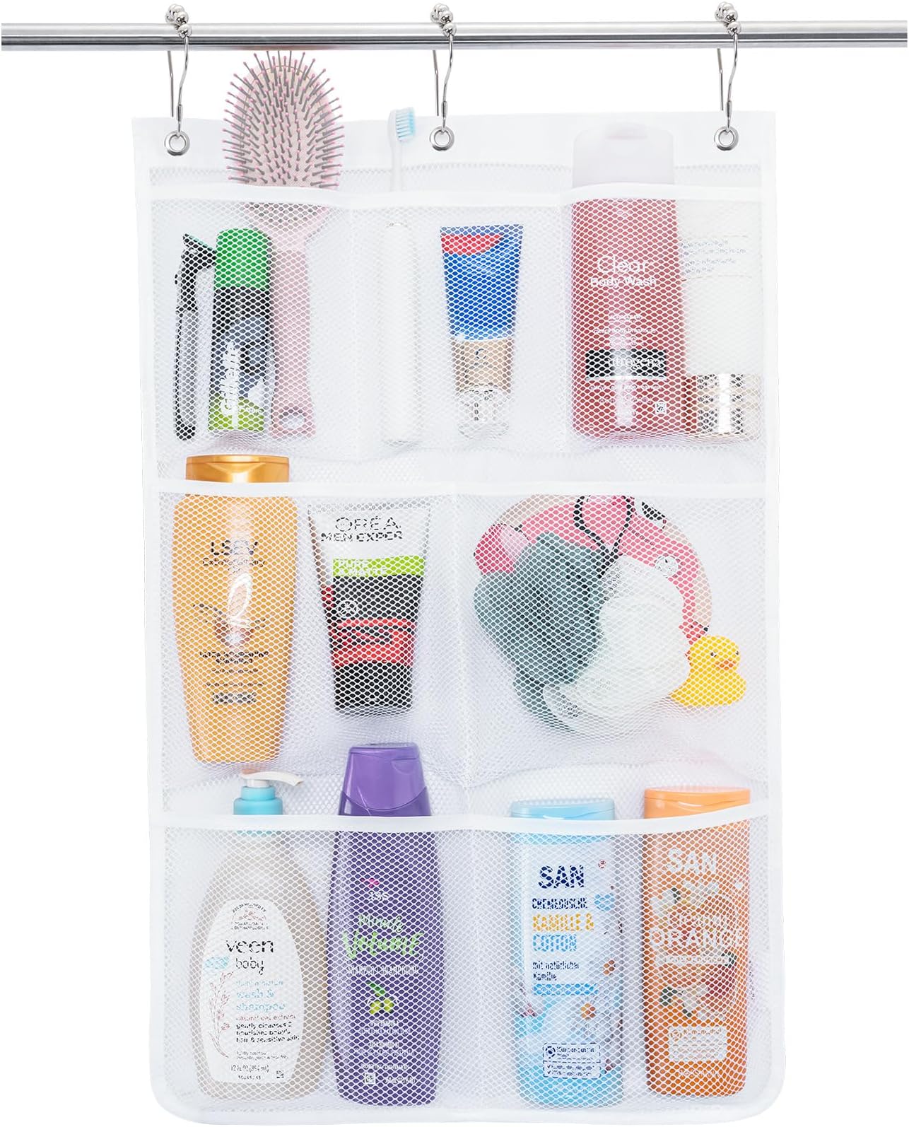 Amazon.com: Armuzui Mesh Shower Caddy, Shower Organizer, 7 Pockets ...