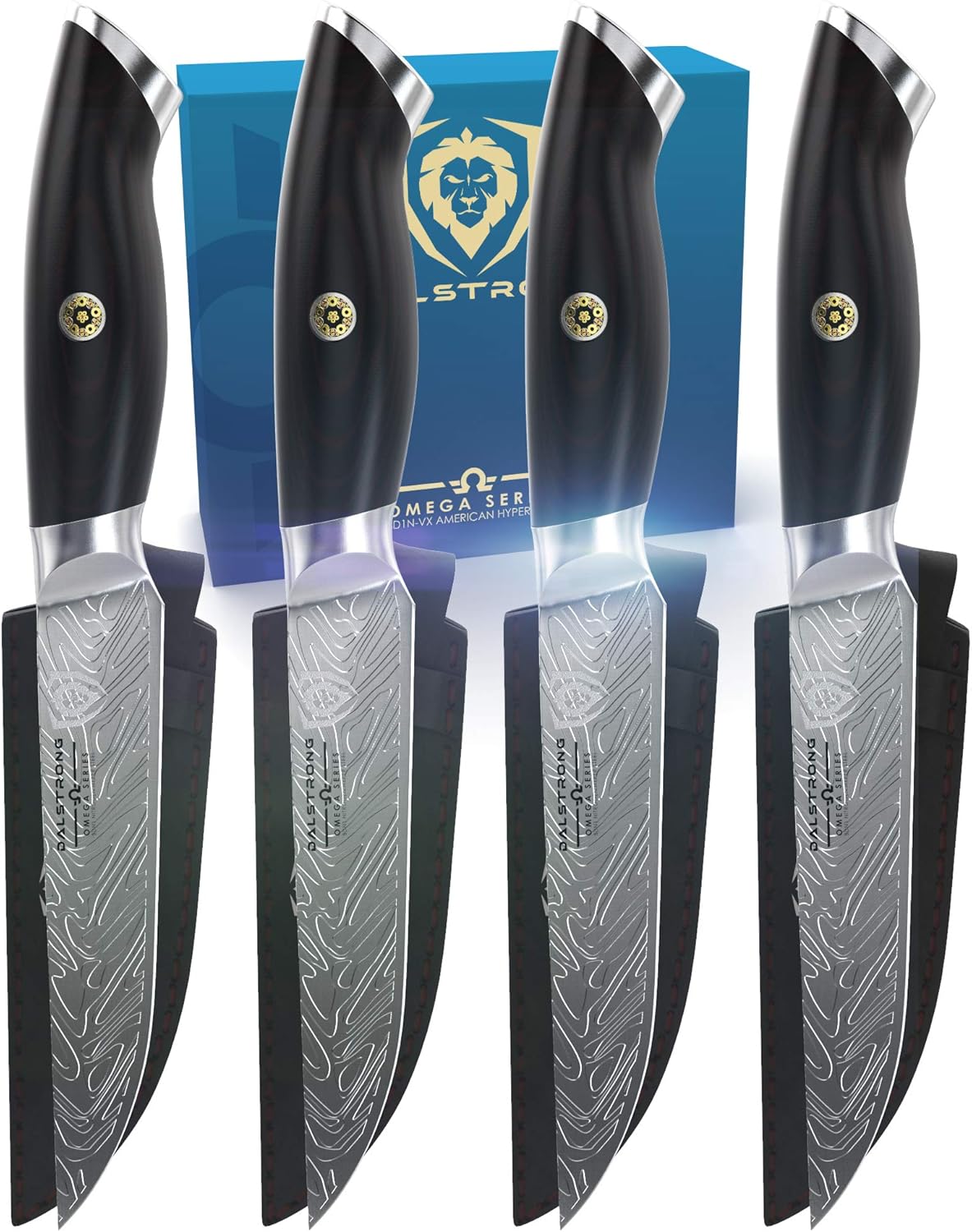 Amazon.com: Dalstrong Steak Knife Set - 4 Piece - 5 inch Blade - Omega ...