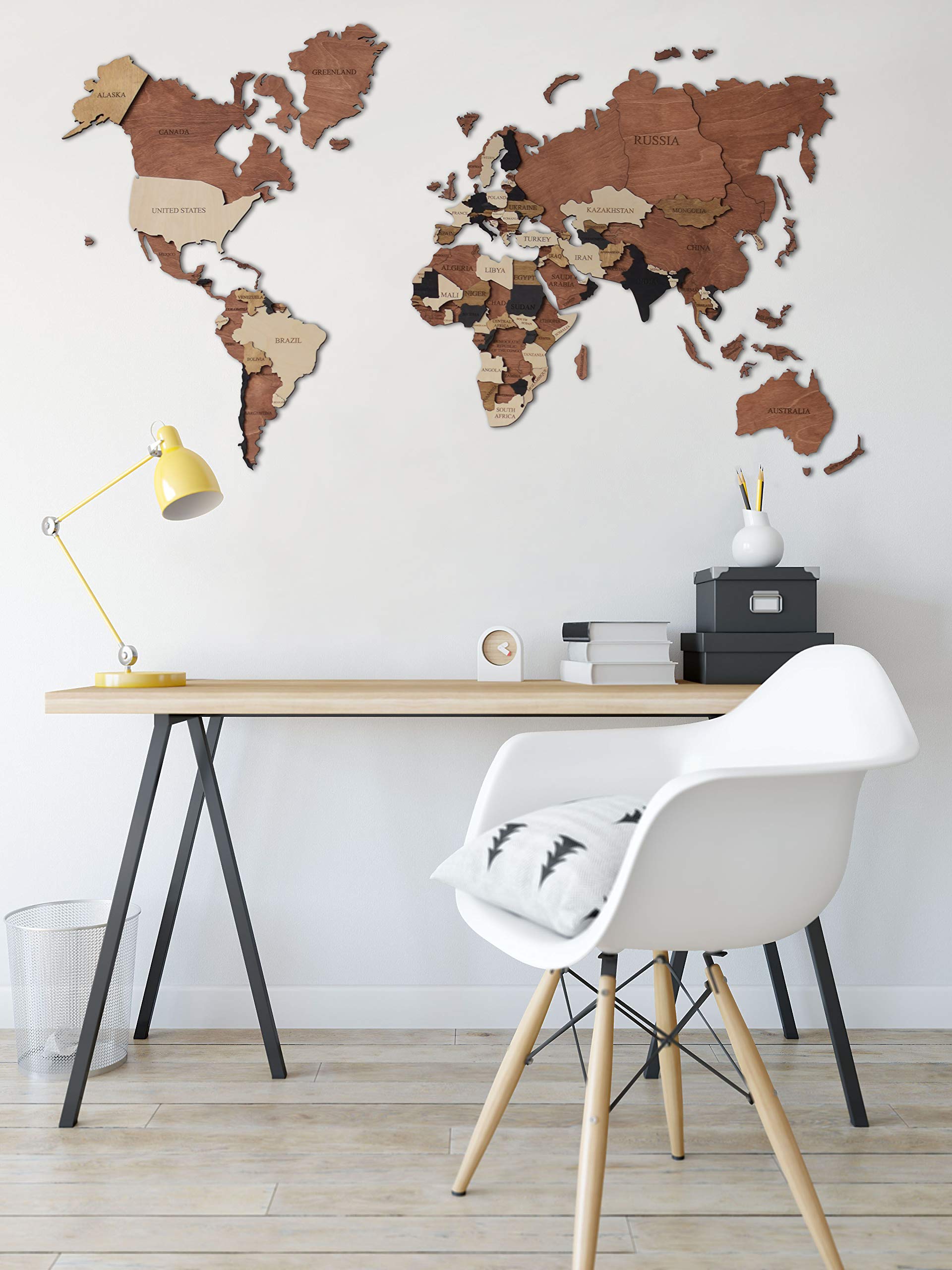 Buy Travel world with push pins,wooden of the world for wall,world ...