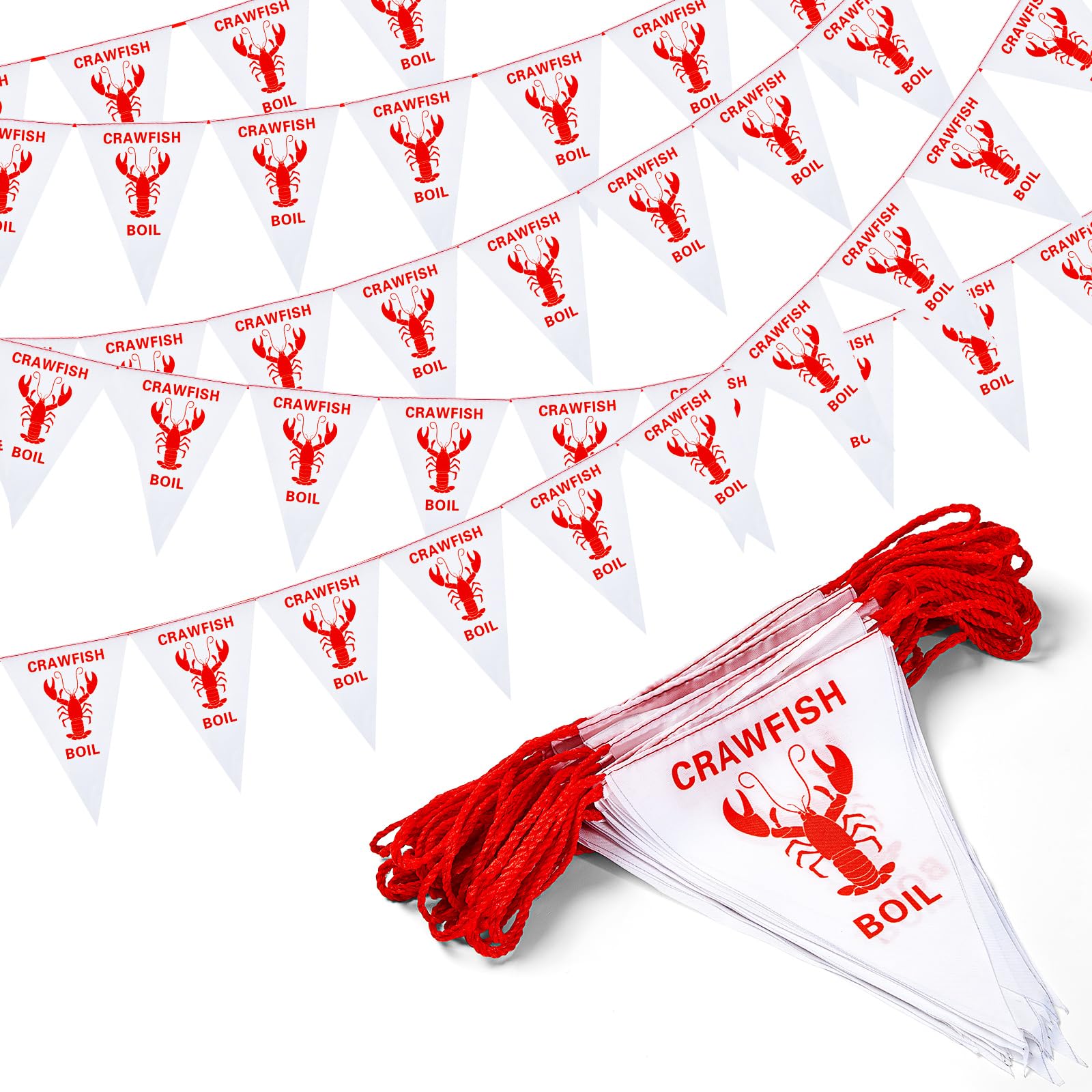 Amazon.com: Chuangdi 69 ft Crawfish Pennant Banner Crawfish Party ...