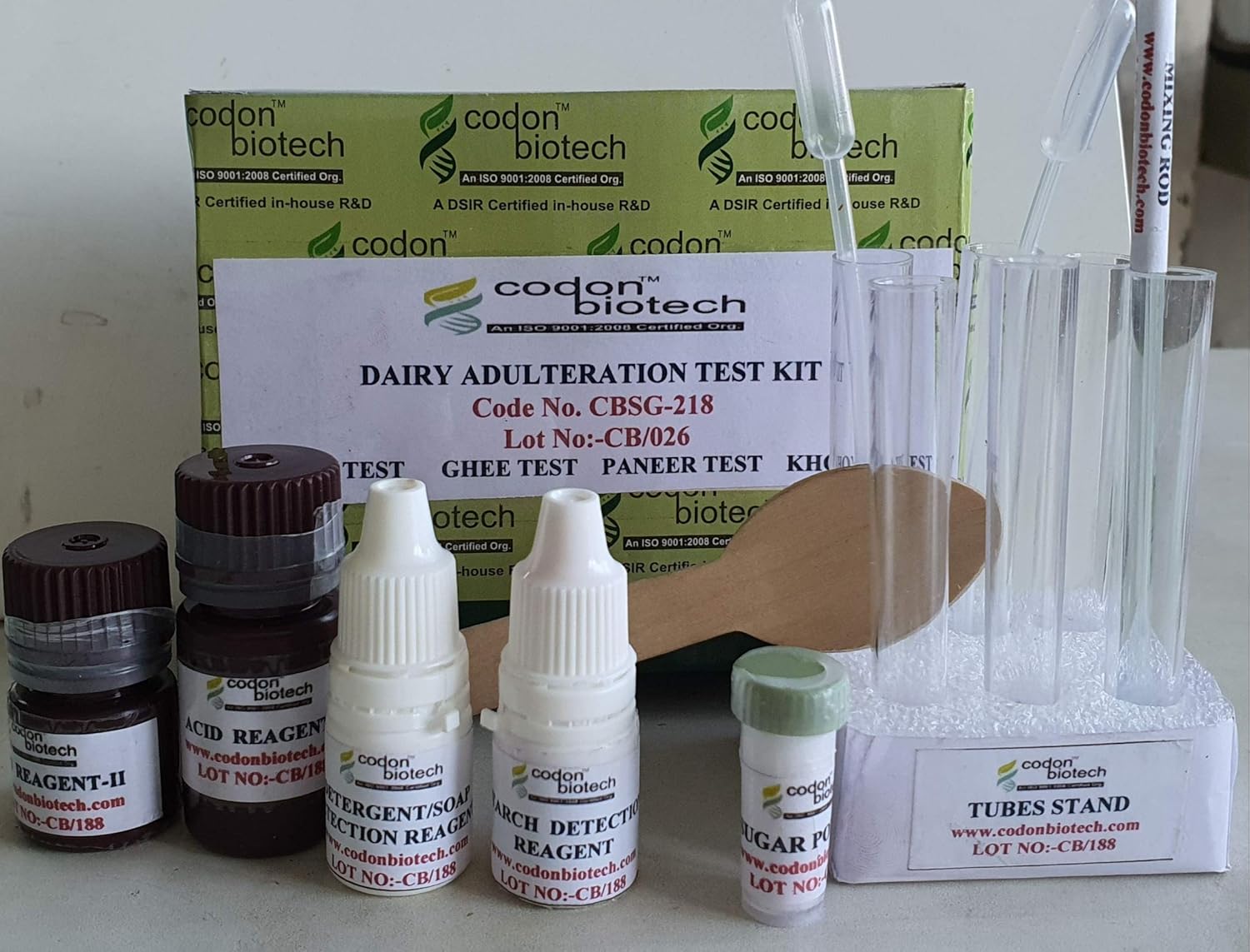 Codon Biotech Dairy Adulteration Test Kit (Green) : Amazon.in: Pet Supplies