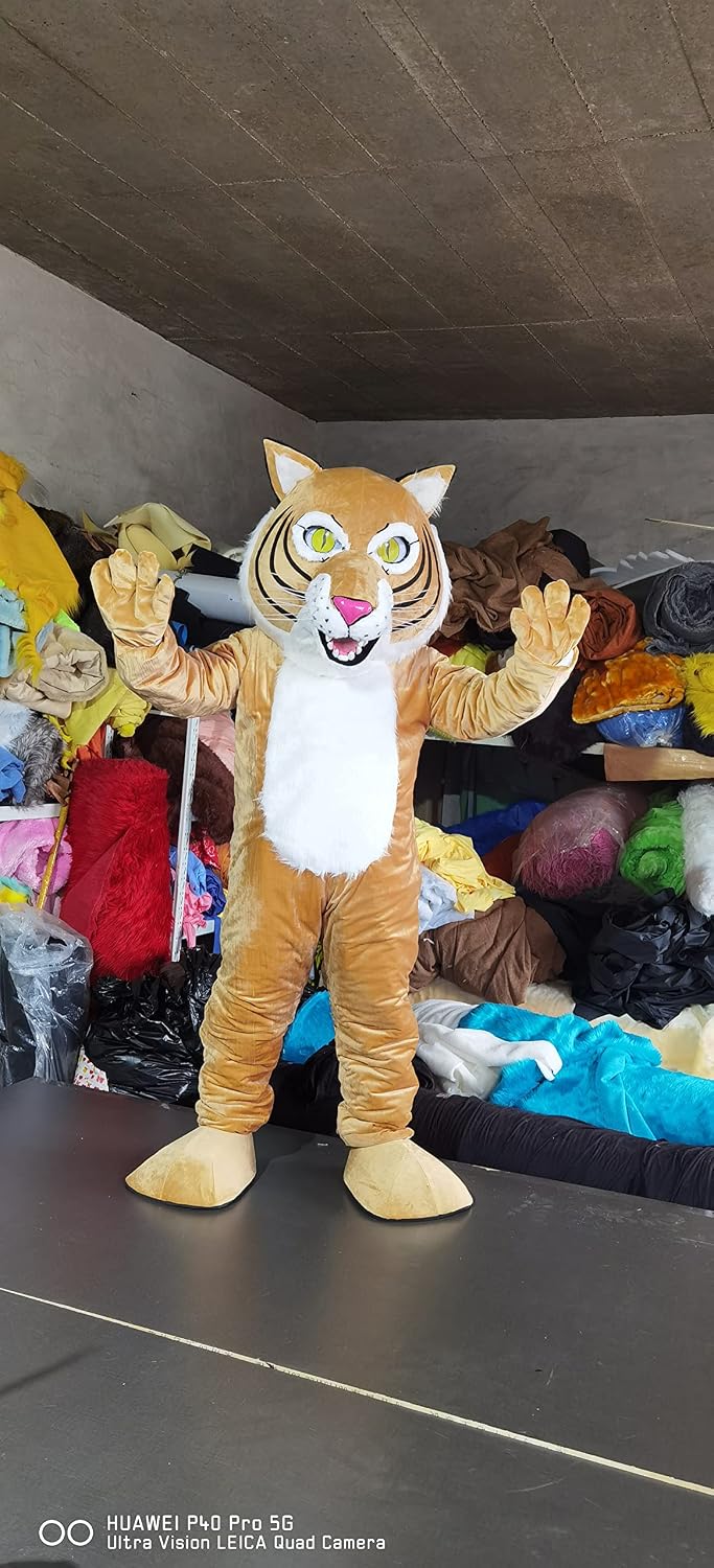 Amazon.com: FurryMascot Grey Wildcat Waver Custom Mascot Costume Party ...