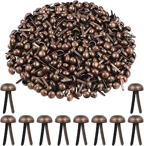Amazon.com: Hotop 500 Pcs Paper Brass Fasteners Brass Brads Round ...