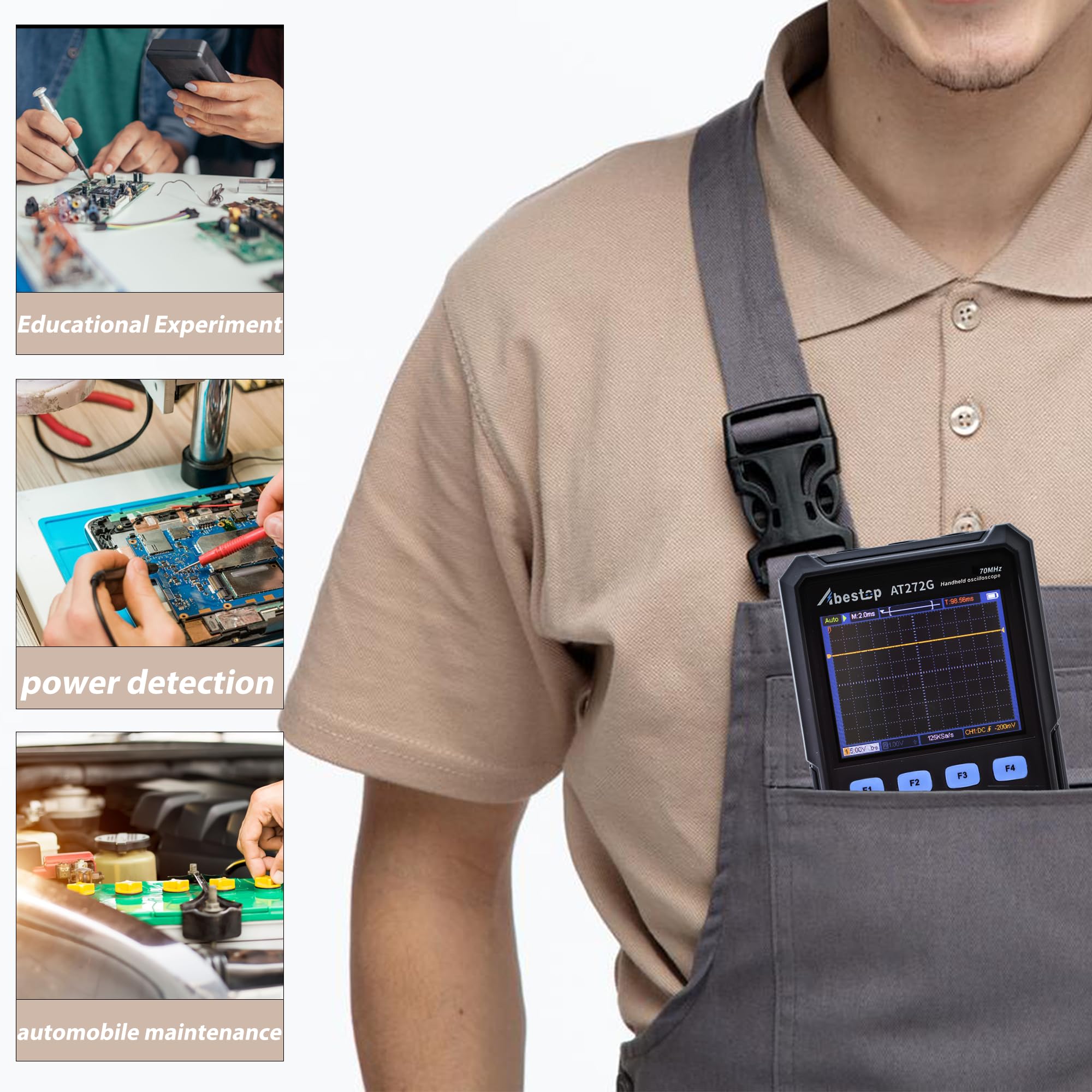 Snapklik.com : Abestop AT272G Oscillograph 70MHz Digital Oscilloscope 3 ...