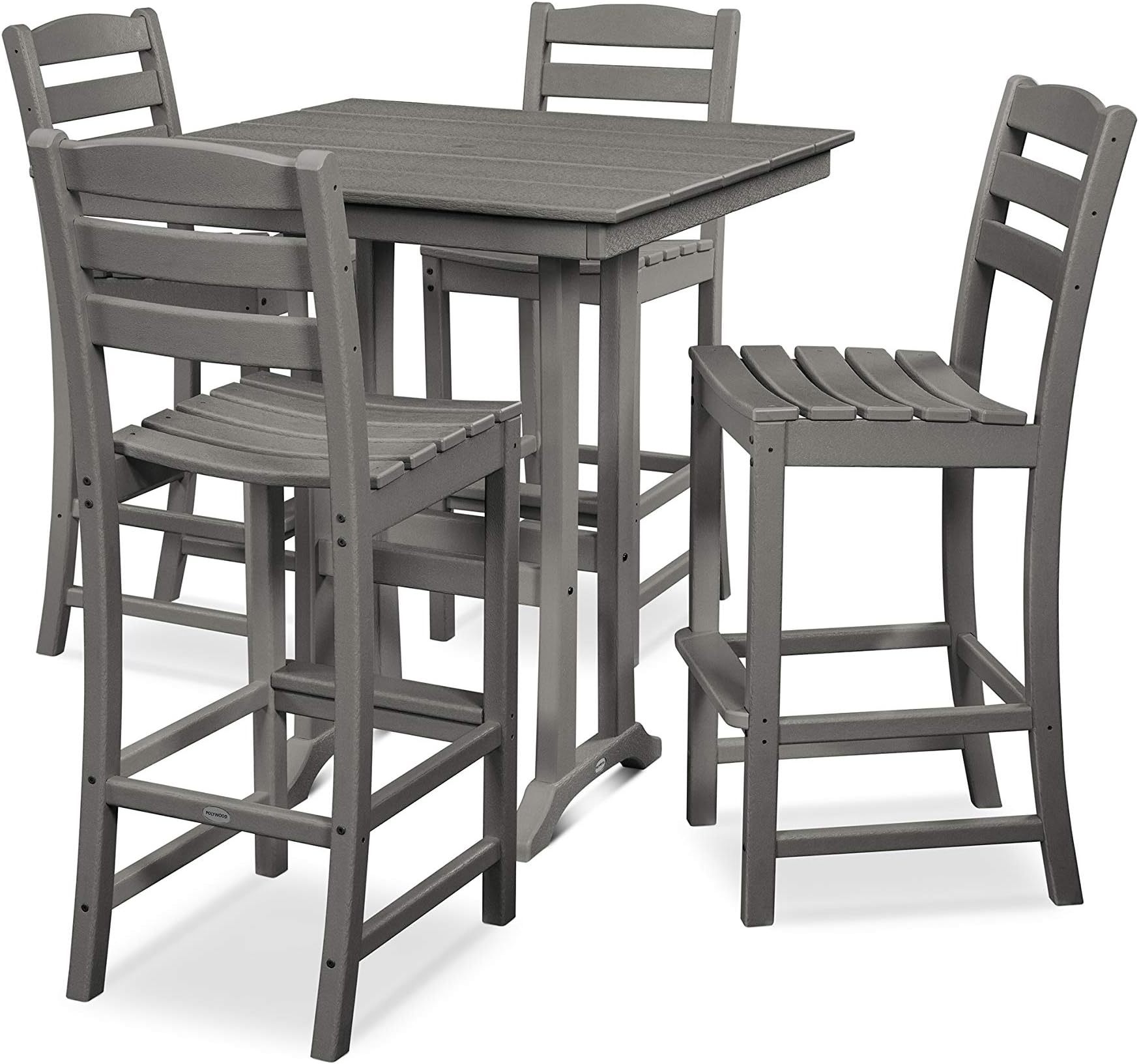 Amazon.com: La Casa Café 5-Piece Farmhouse Bar Set (Slate Grey ...
