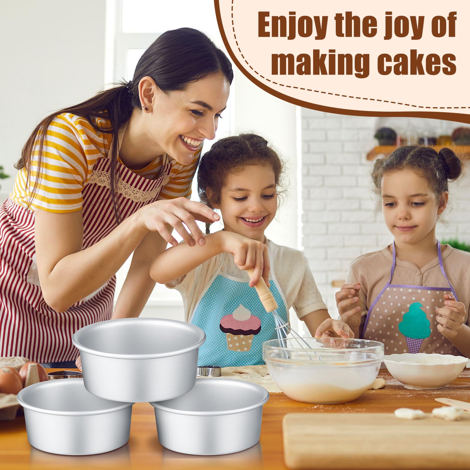 Small Cake Pan Domensi 24 Pack Small 4 Inch Cake Pan Aluminum Mini ...