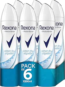 Rexona Cotton Dry Lot de 6 déodorants anti-transpirants pour femme 200 ...