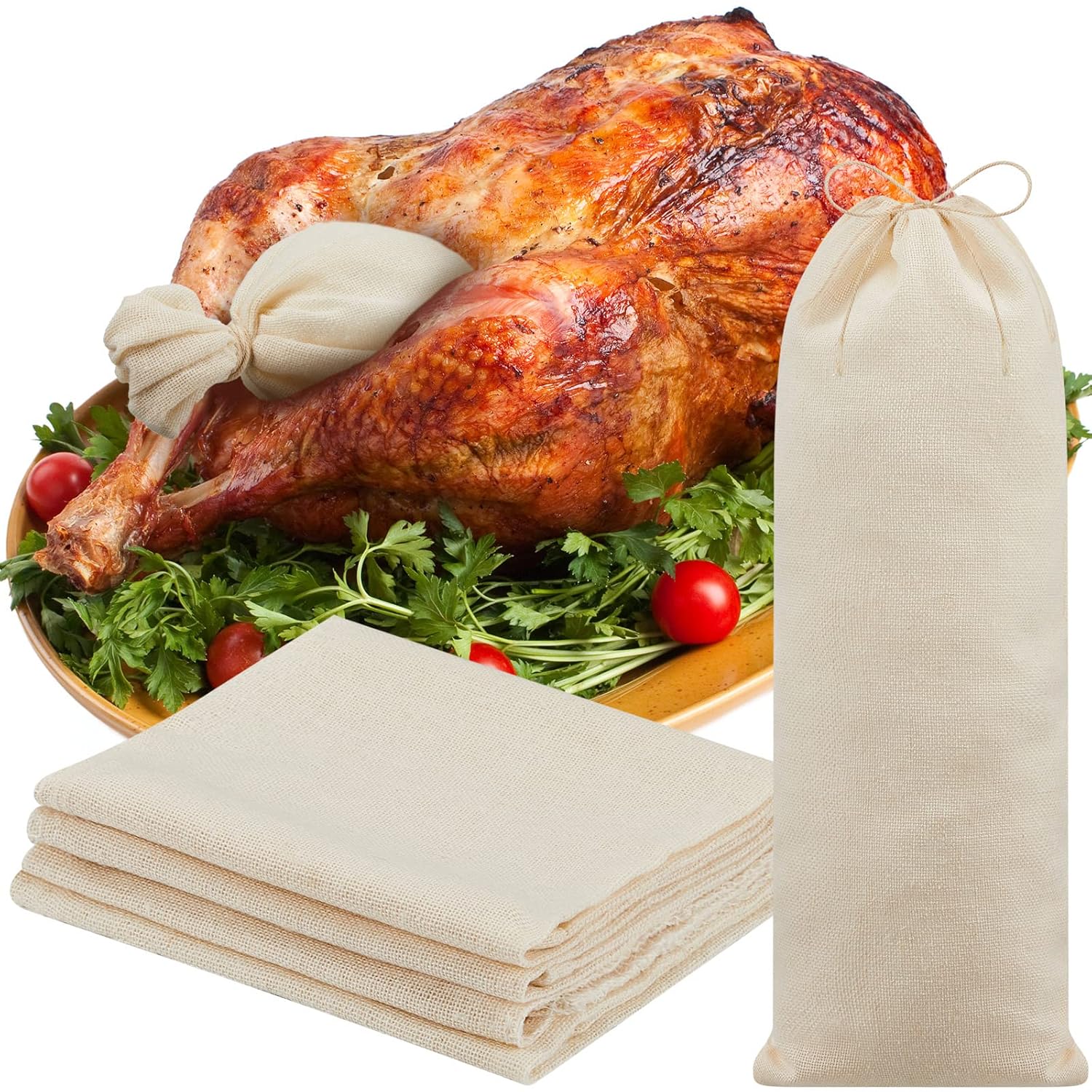 Amazon.com: 4 Pcs Turkey Stuffing Bags, Turkey Bag for Kitchen, Home ...