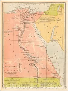 Amazon.com: Historic Map - Patent Illuminated Maps - Ancient Egypt, The ...