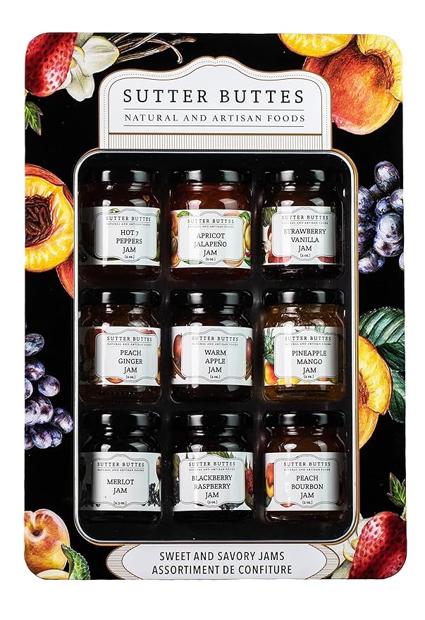 Amazon.com : Sutter Buttes Sweet and Savory Jams Assortment Gift Tin ...