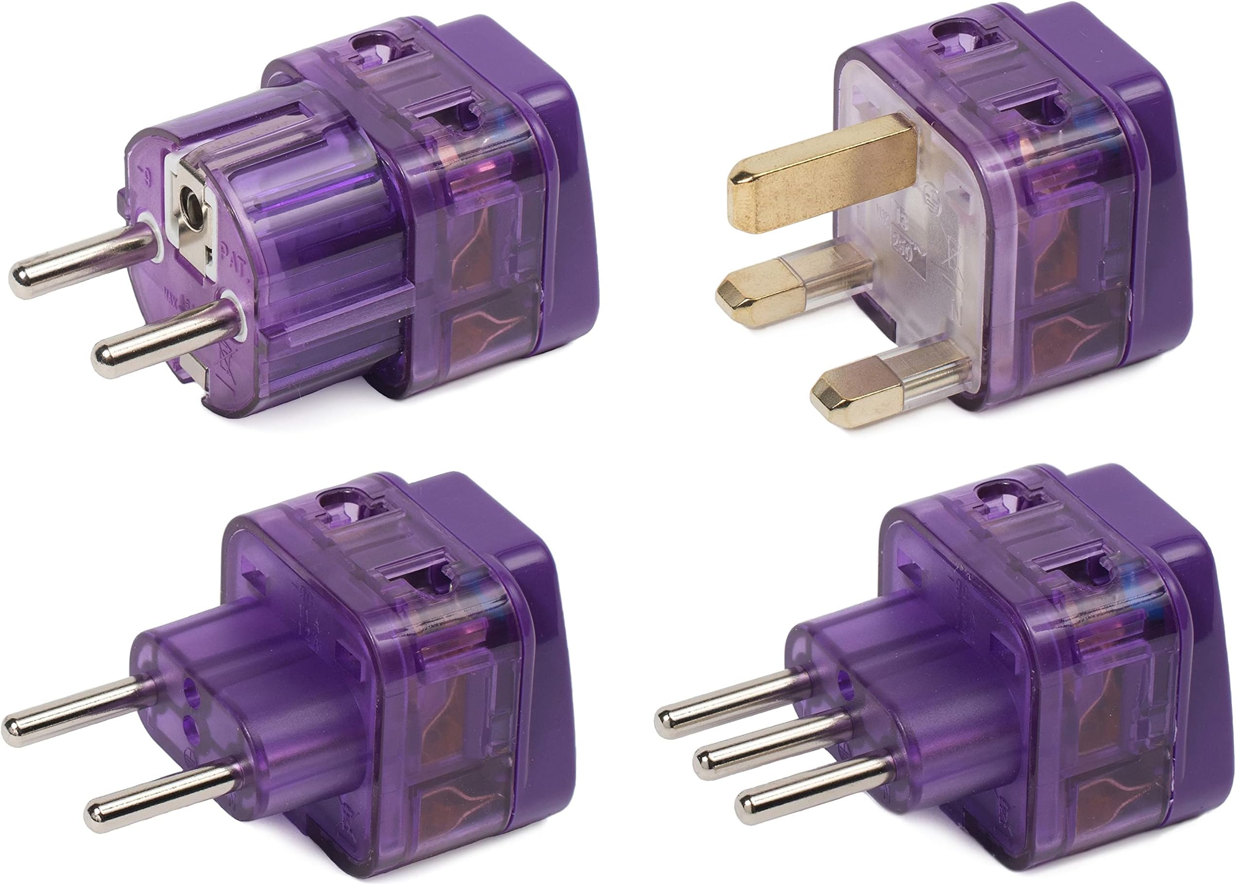 Amazon.com: NEW! 4 Pieces EUROPE TRAVEL ADAPTER Pack for; FRANCE SPAIN ...