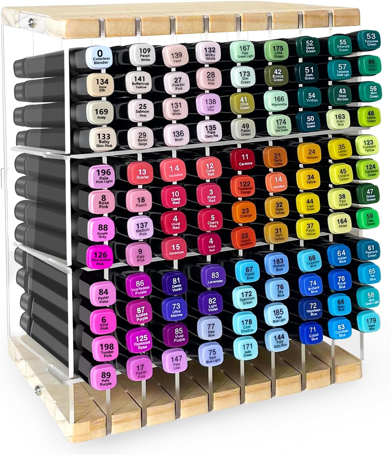Amazon.com: Lnrueg Marker Organizer for 120 Markers, Art Marker Storage ...