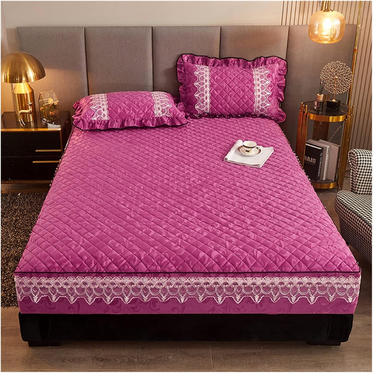 Warm Fleece Fitted Sheet 100% Extra Thick and Soft Cotton, Mattress ...