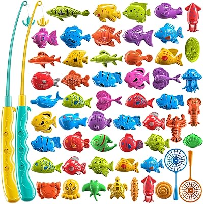 Amazon.com: PROLOSO 48 Pcs Toy Fish Tropical Fish Figure Play Set ...