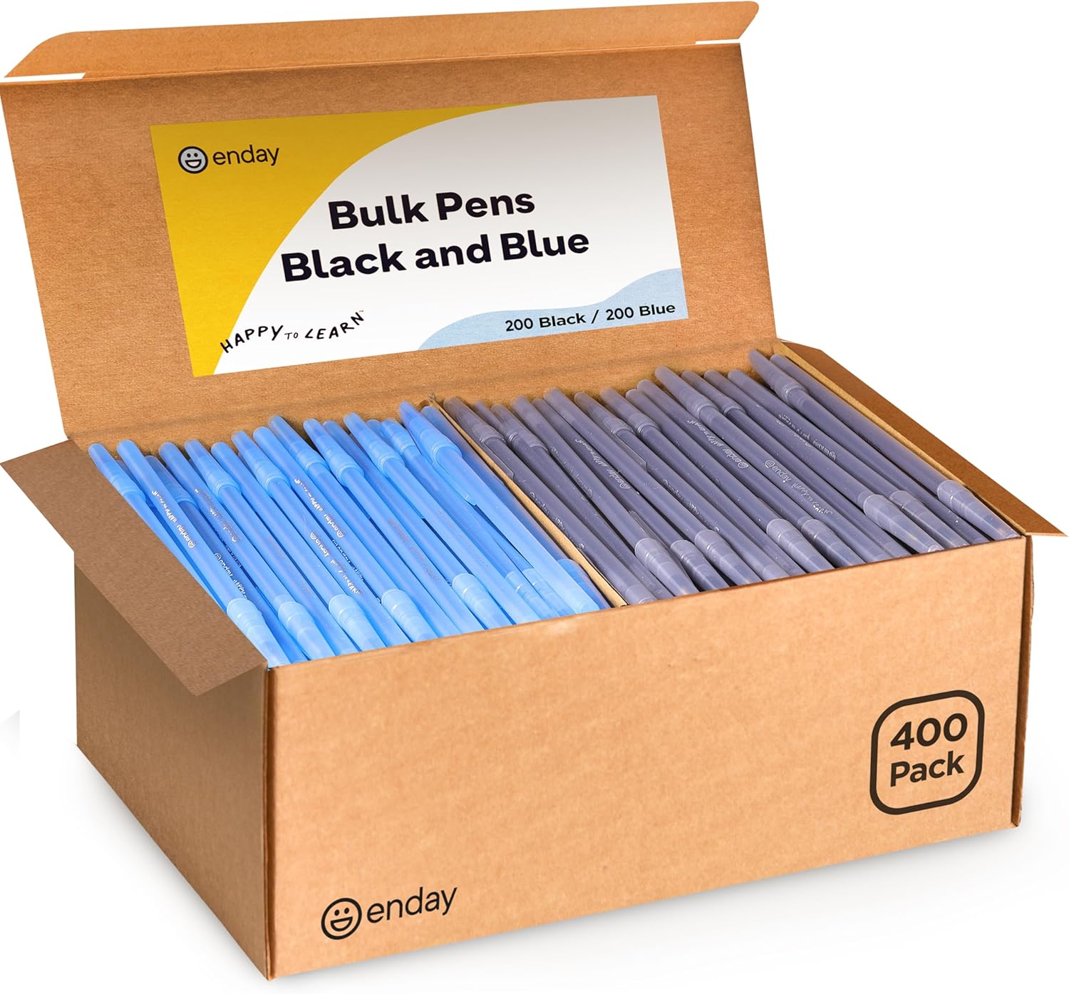 Amazon.com : Enday Ballpoint Pens Bulk Blue and Black Pens (400 Pack ...