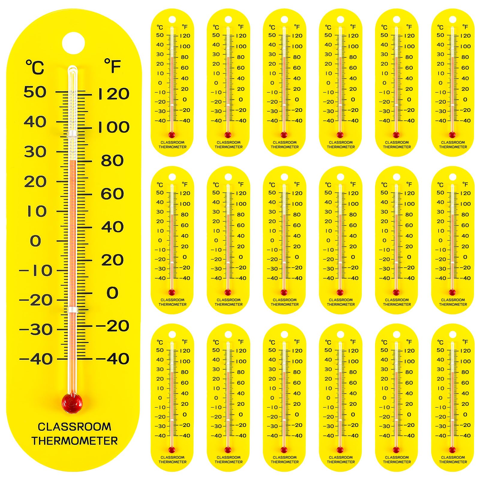 Snapklik.com : Kanayu 24 Pcs Classroom Thermometer Dual Scale Boiling ...