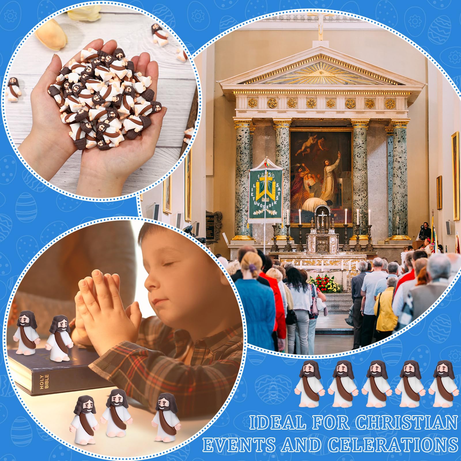 Snapklik.com : Barydat 200 Pack Mini Jesus Figurines Bulk Tiny Jesus ...