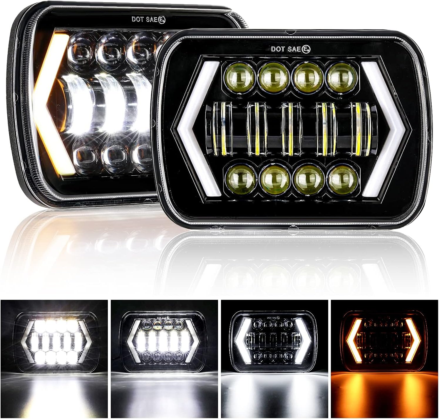 Amazon.com: VESTER 5x7 Led Headlights, 170W 7x6 Led Headlamp with DRL ...