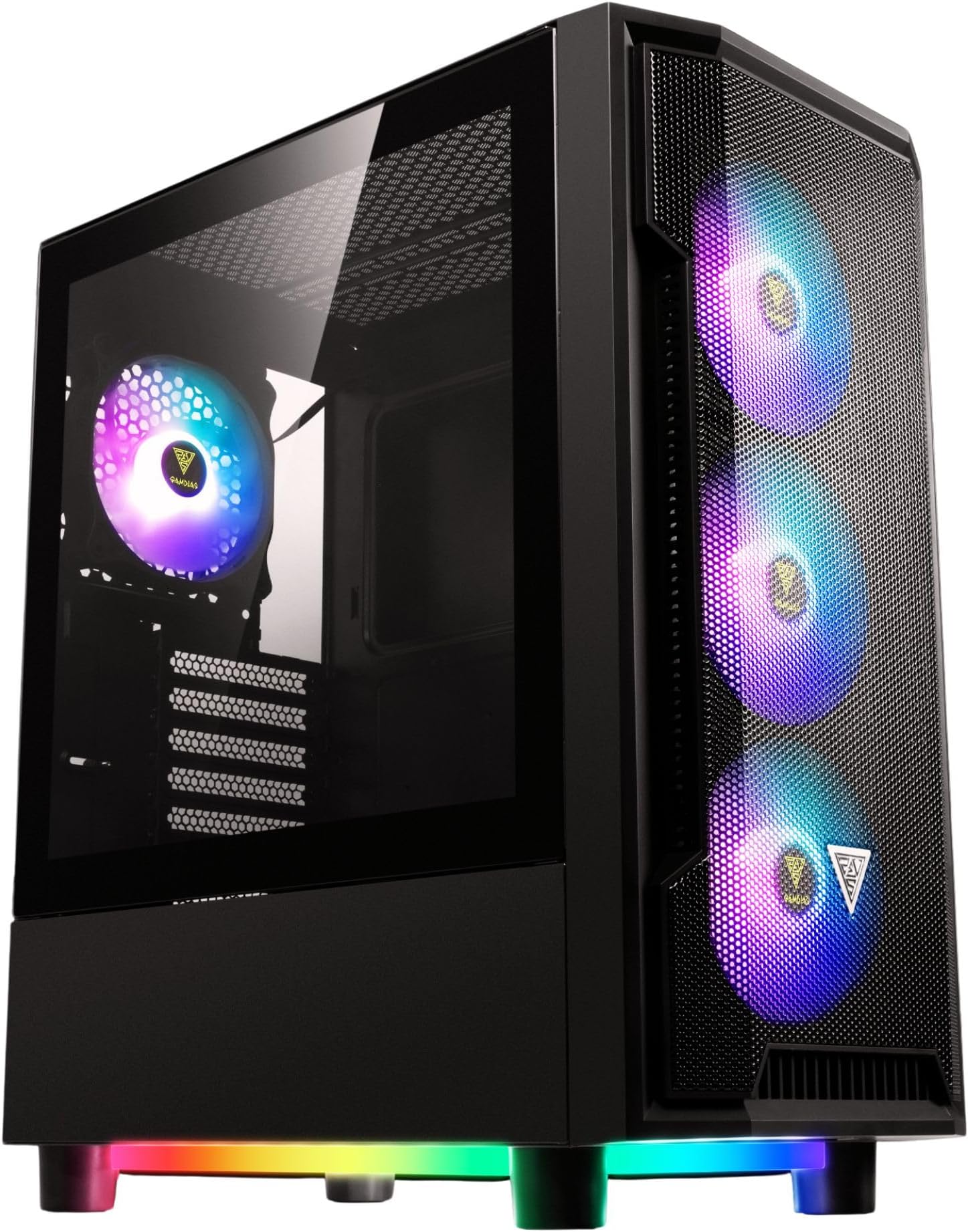 Amazon.com: GAMDIAS ATX Mid Tower Gaming Computer PC Case with Side ...