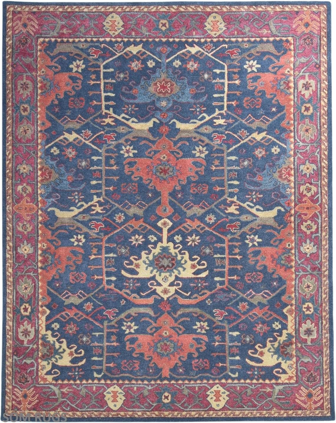 Amazon.com: Pottery Barn Channing Handmade Tufted 100% Wool Area Rugs ...