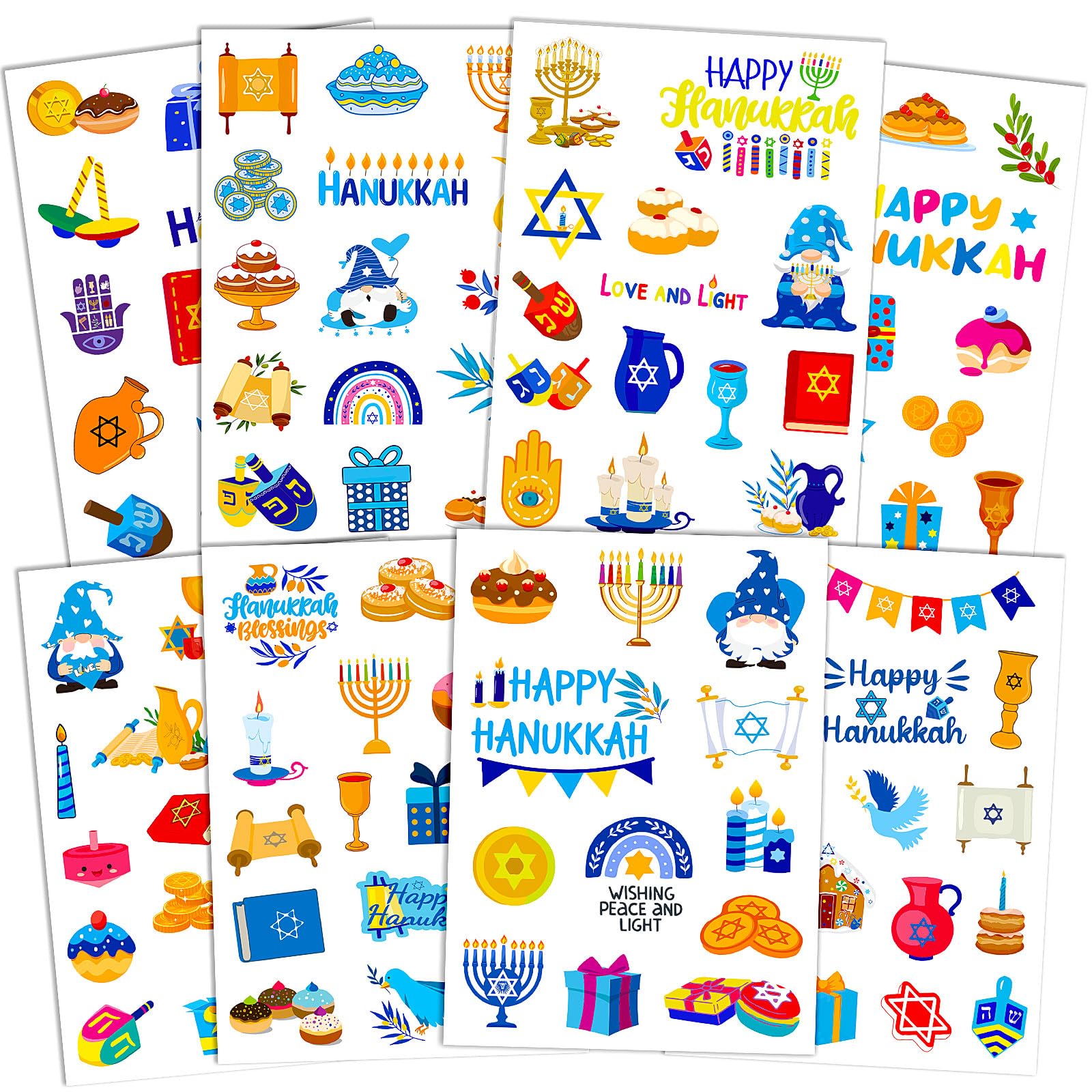 Amazon.com: JULMELON 240 PCS Happy Hanukkah Stickers for Kids, Assorted ...