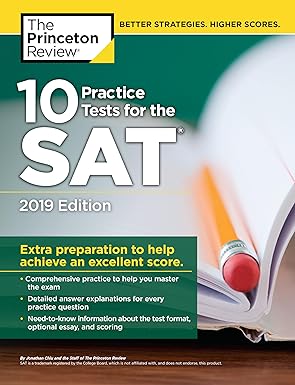 Amazon.com: 10 Practice Tests for the SAT, 2019 Edition: Extra ...