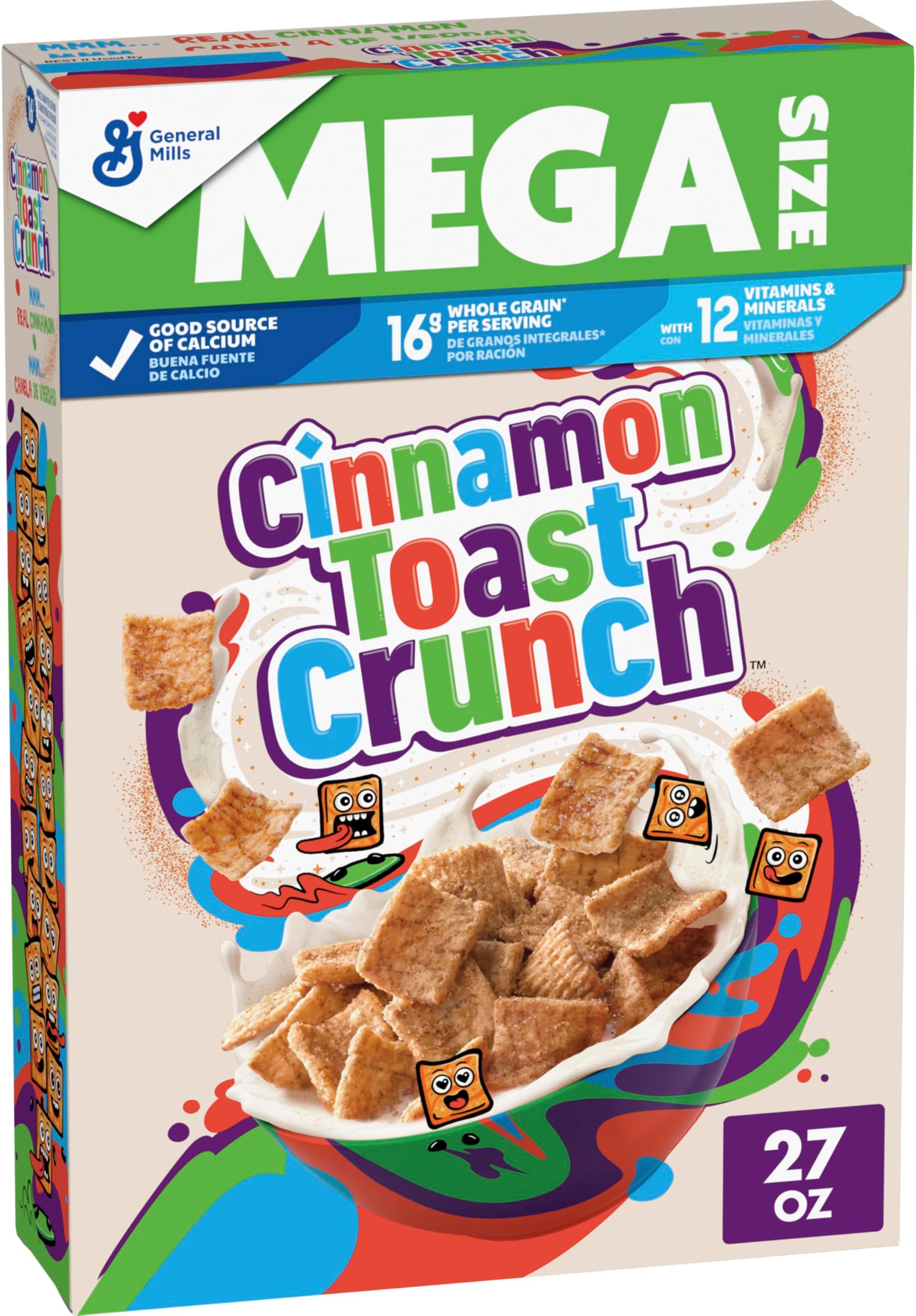 Amazon.com: Cinnamon Toast Crunch Breakfast Cereal, Crispy Cinnamon ...