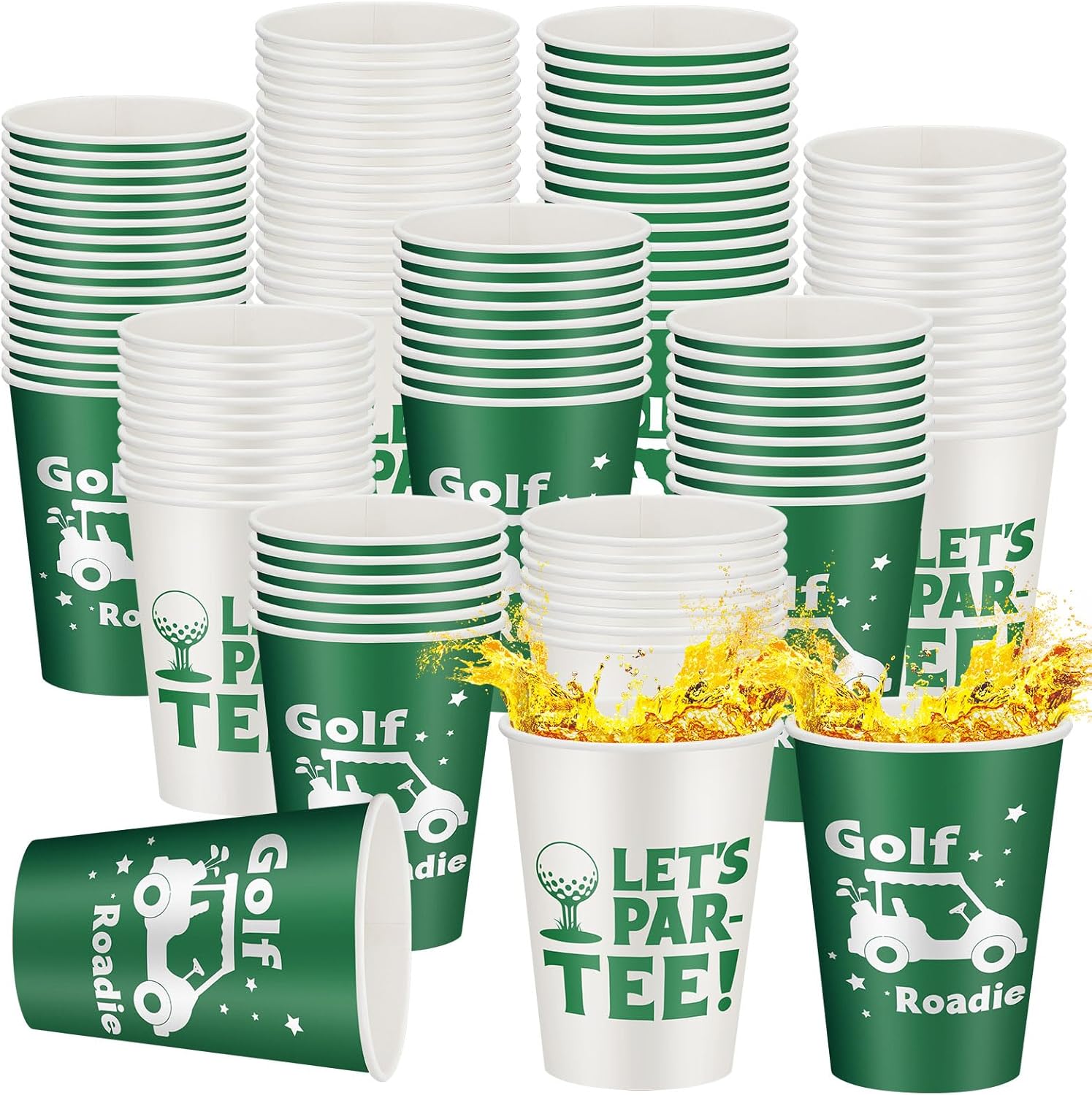 Amazon.com: Mifoci 100 Pcs Golf Party Paper Cups 12oz Golf Birthday ...