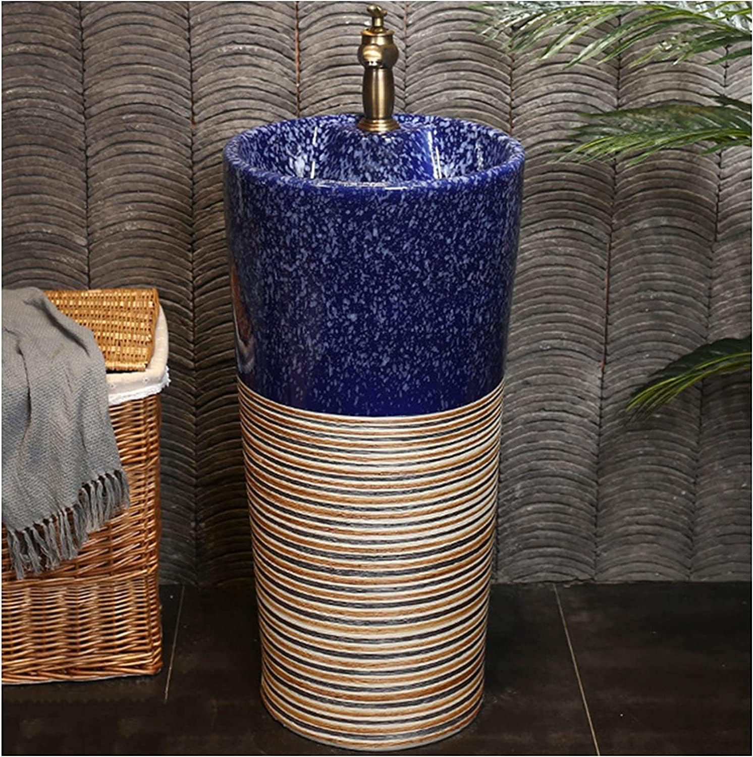 Amazon.com: Freestanding Pedestal Sink Hotel Art Basin, Bathroom Sink ...