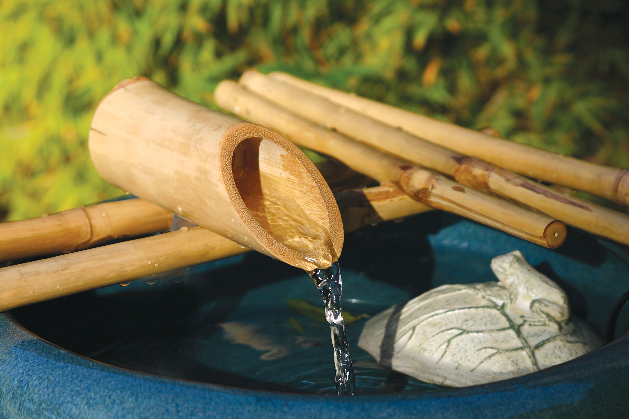 Amazon.com : Bamboo Accents Low-Profile Water Fountain for Garden ...