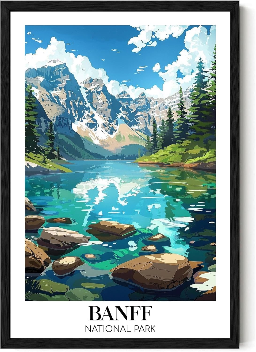 Amazon.com: LissiArt97 Banff National Park Poster - Banff Wall Art ...