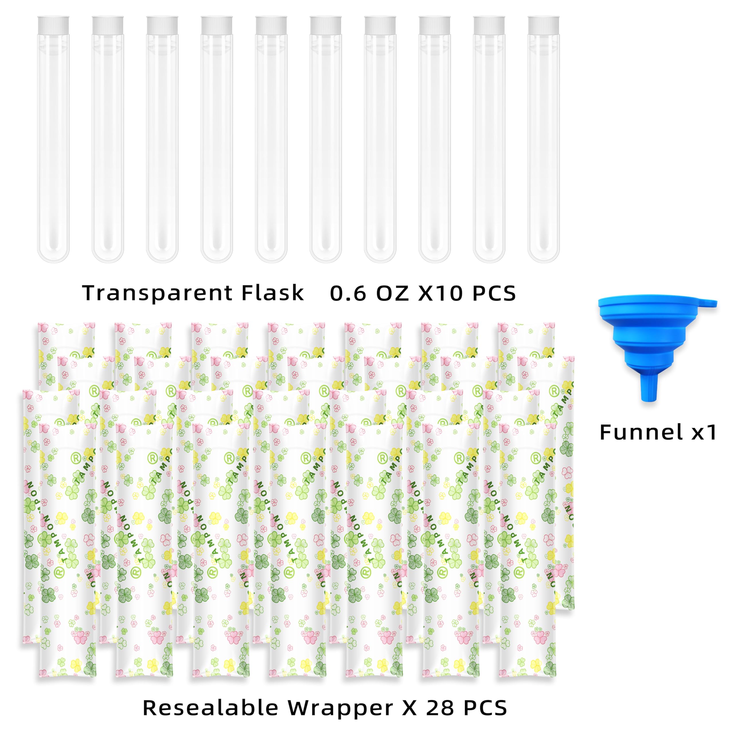 Snapklik.com : Jusoney 39Pcs Tampon Flasks For Liquor 10 Pack
