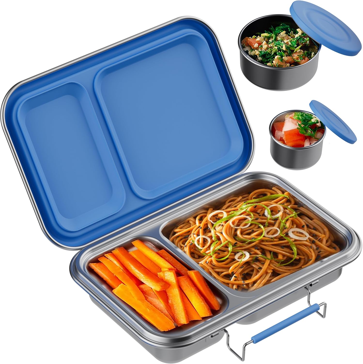 AOHEA Stainless Steel Lunch Box for Kids, Leak Proof Bento Lunch Box ...